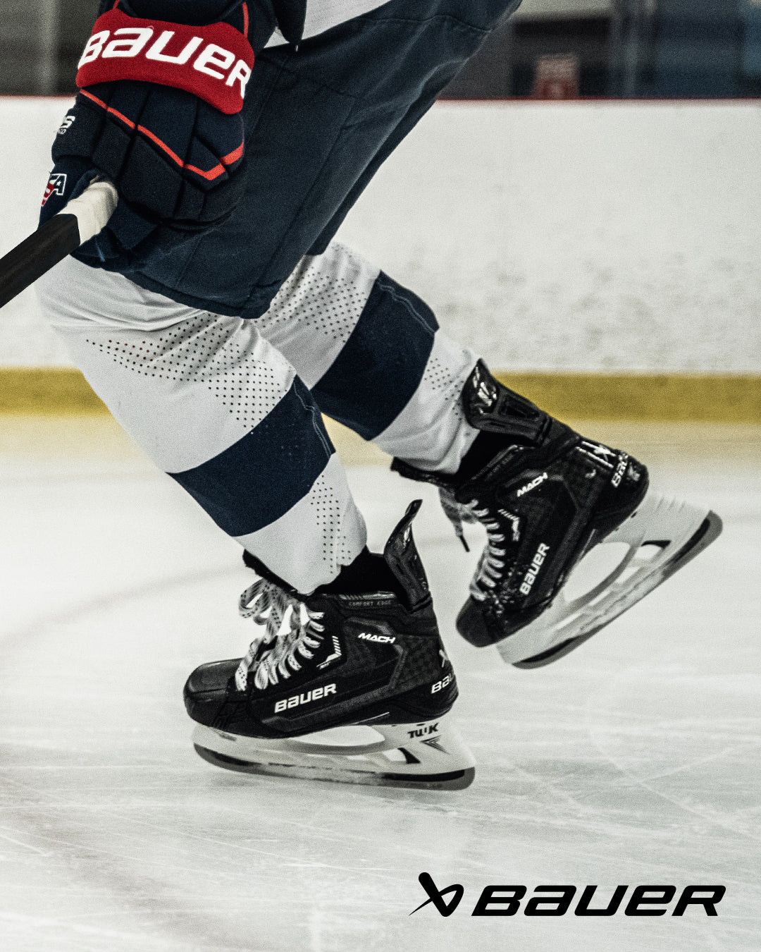 BAUER SUPREME MACH SKATES SENIOR with Pulse Ti runners – Skaters Network
